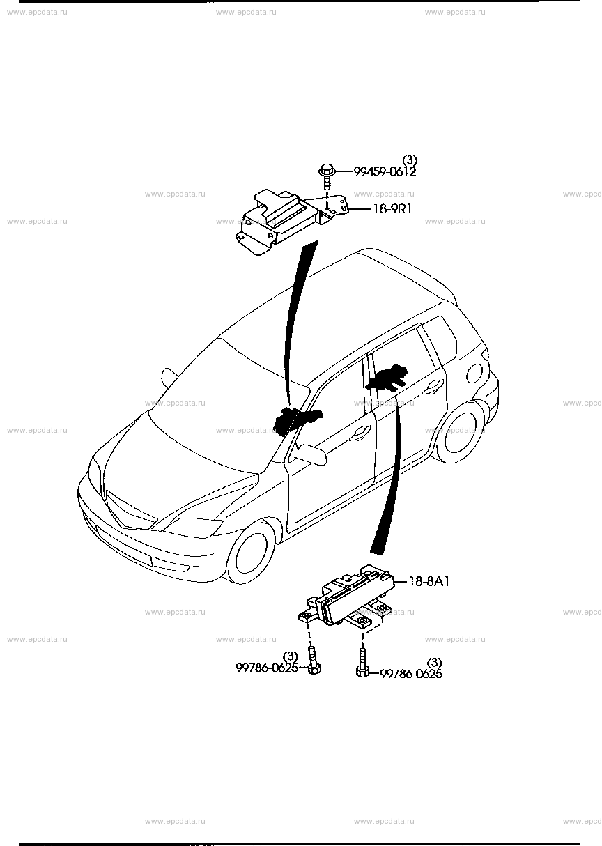 Engine switch & relay for Mazda Demio DY, 2 generation 08.2002 - 03. ...