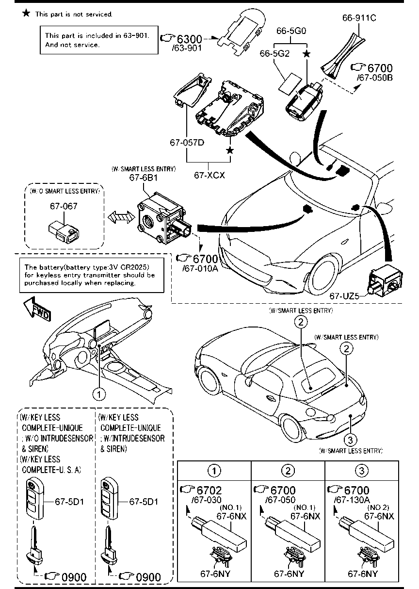 Body relays & unit for Mazda MX-5 - Amayama