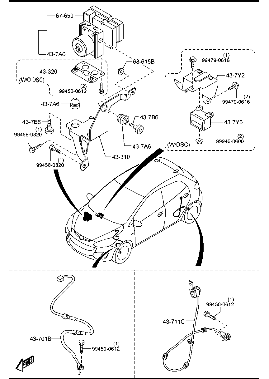 Antilock brake system for Mazda Mazda2 - Amayama