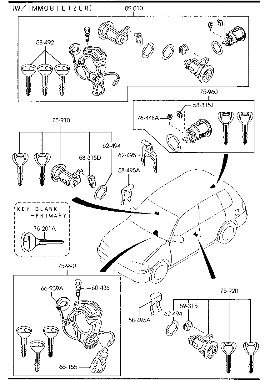 Key sets for Mazda Demio - Amayama